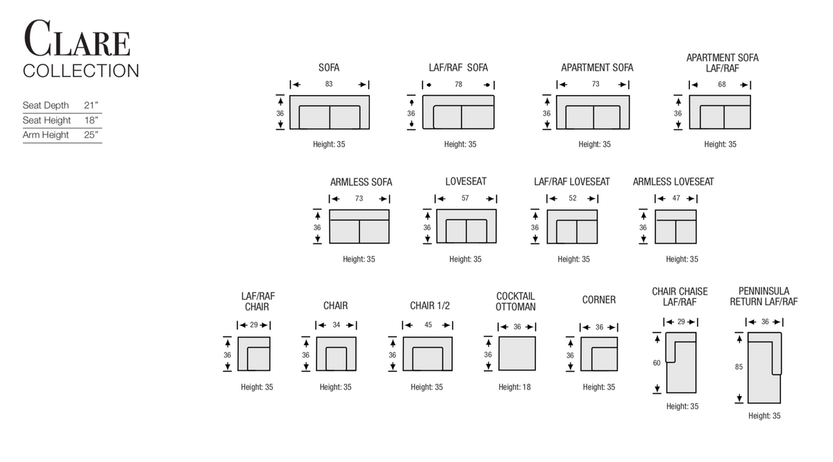 Clare Sectional with Ottoman – Abacus Furniture Design